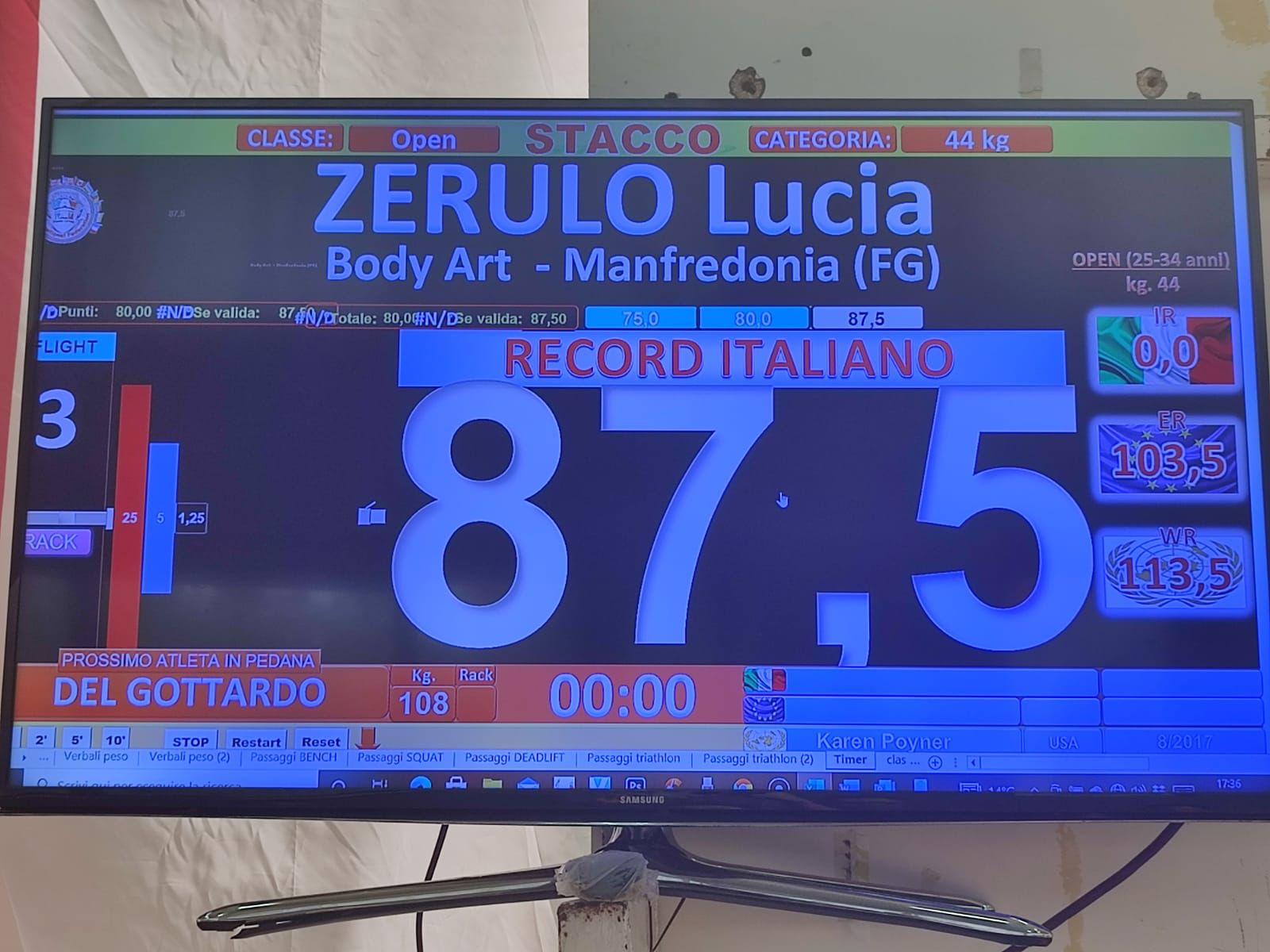 Lucia Zerulo, dedizione e costanza nella “Deadlift”, lo stacco da terra